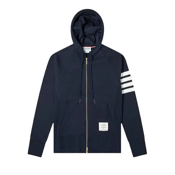 Thom Browne 4-bar Zip-up Hoodie