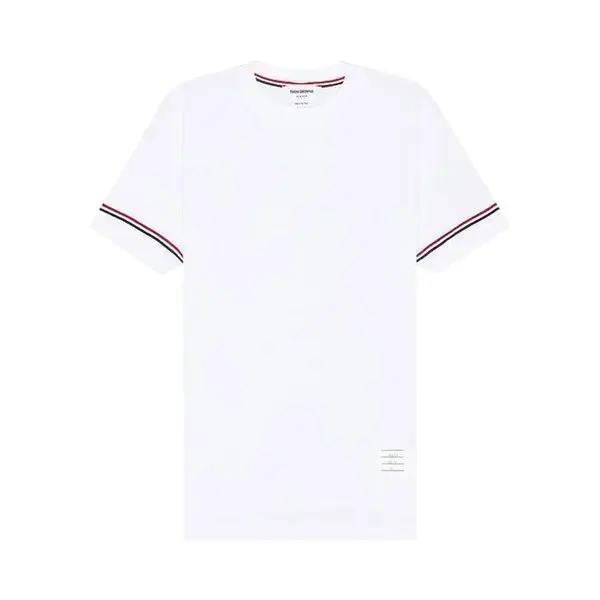 Thom Browne Cotton Waffle Rib Cuff Tee