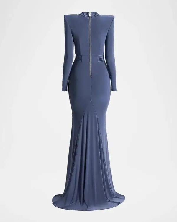 ZHIVAGO The Heiress V-neck Gown - Grey