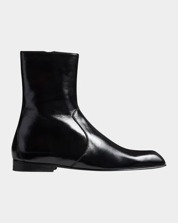 Khaite Colt Leather Ankle Boots