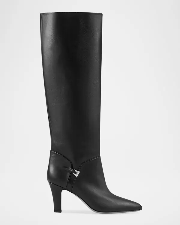 Paris Texas Elsa Leather Knee Boots - Black