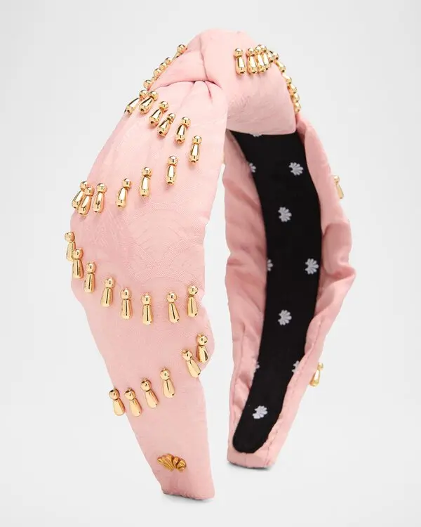 Lele Sadoughi Knotted Venus Embellished Headband - Pink