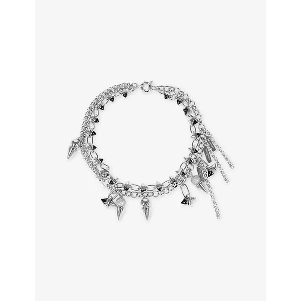 The Kooples Spiked Chain Necklace - Silver
