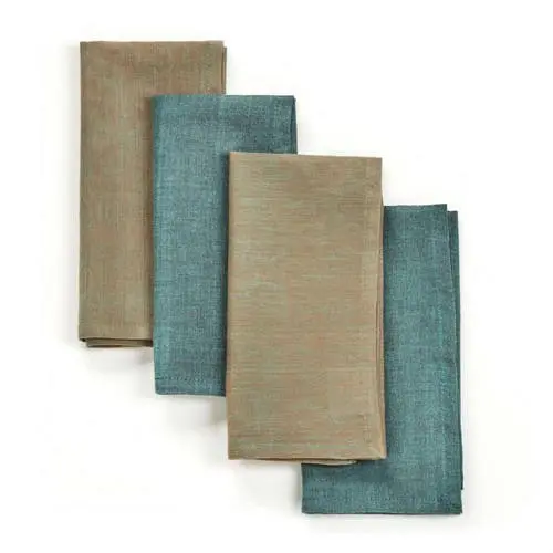 SUSTAINABLE THREADS Palette Handwoven Cotton Napkinsset Of 4 - Patina