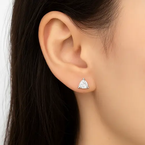 DONATELLO GIAN Sterling Trillion Cut Earrings Set