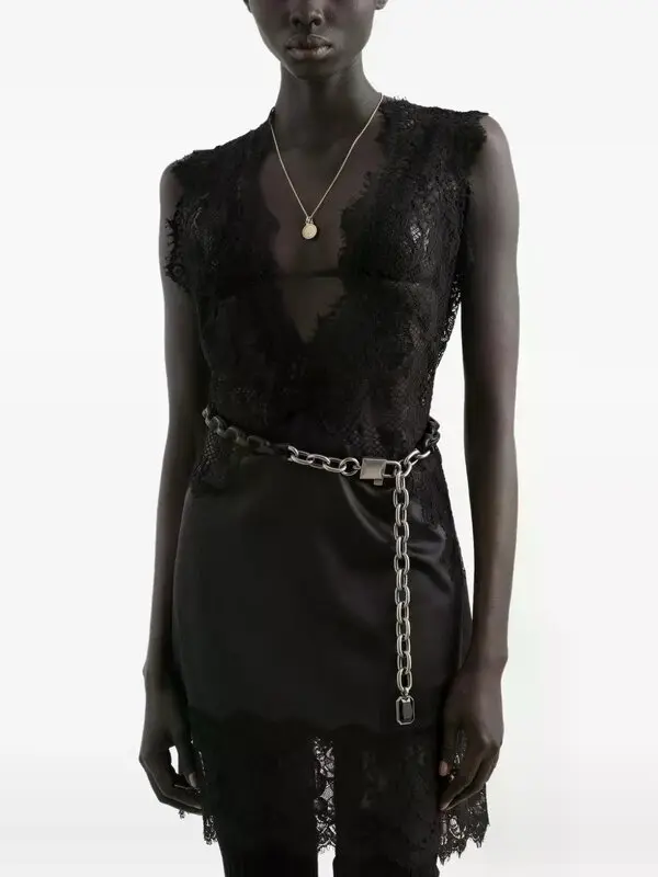 Dolce & Gabbana Lace Trimmed Mini Dress