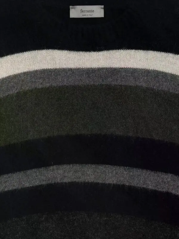FERRANTE Striped Crew-neck Sweater