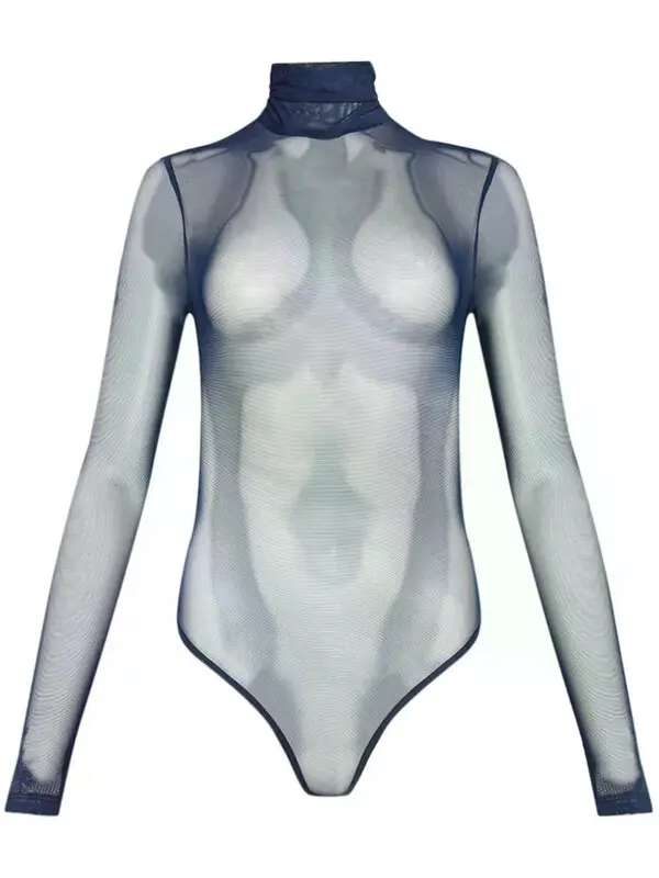 LAQUAN SMITH Open-back Mesh Bodysuit