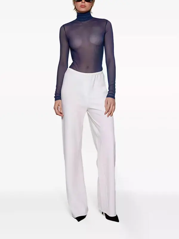 LAQUAN SMITH Open-back Mesh Bodysuit