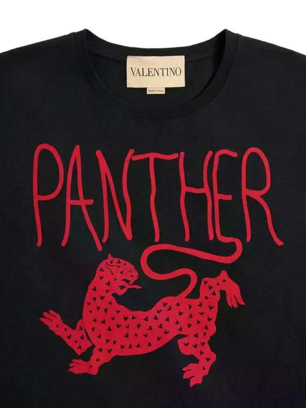 Valentino Garavani Printed Cotton T-shirt - Black