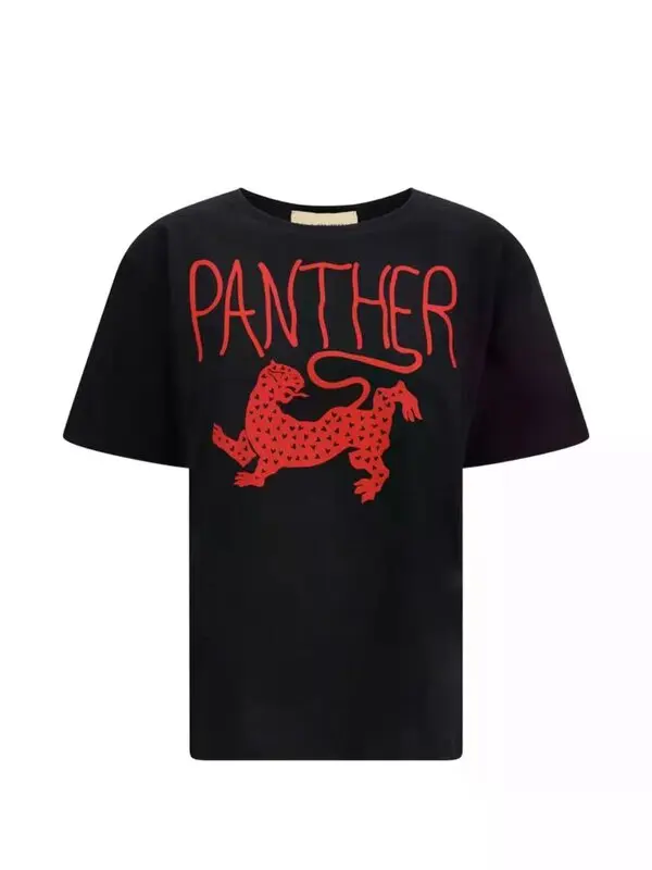 Valentino Garavani Printed Cotton T-shirt - Black
