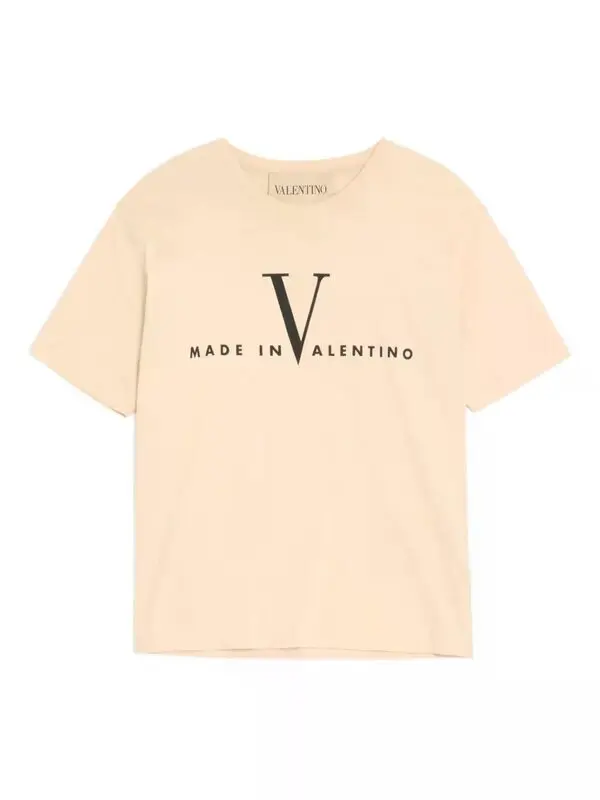 Valentino Garavani Made In -print T-shirt - Neutrals