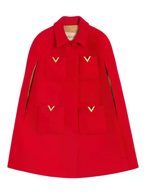Valentino Garavani Drill Double Cape - Red