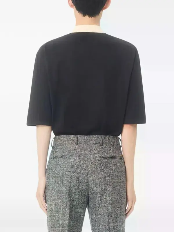 Valentino Garavani Embroidered Polo Shirt - Black