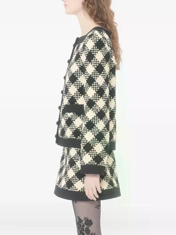 Valentino Garavani Damier Tweed Jacket - Black