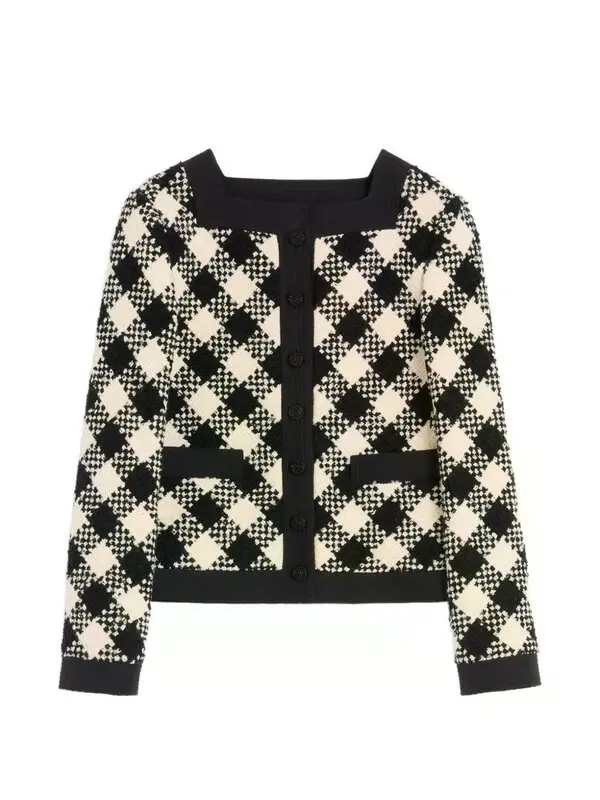 Valentino Garavani Damier Tweed Jacket - Black