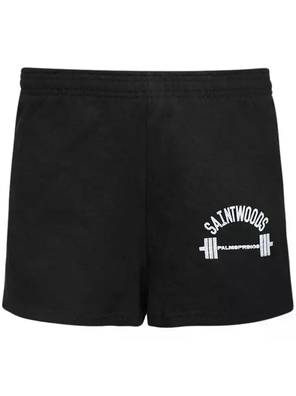 SAINTWOODS Logo-print Cotton Track Shorts