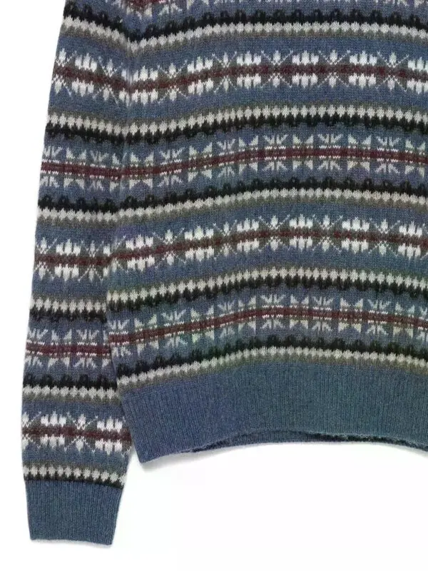 FERRANTE Patterned Crew-neck Sweater