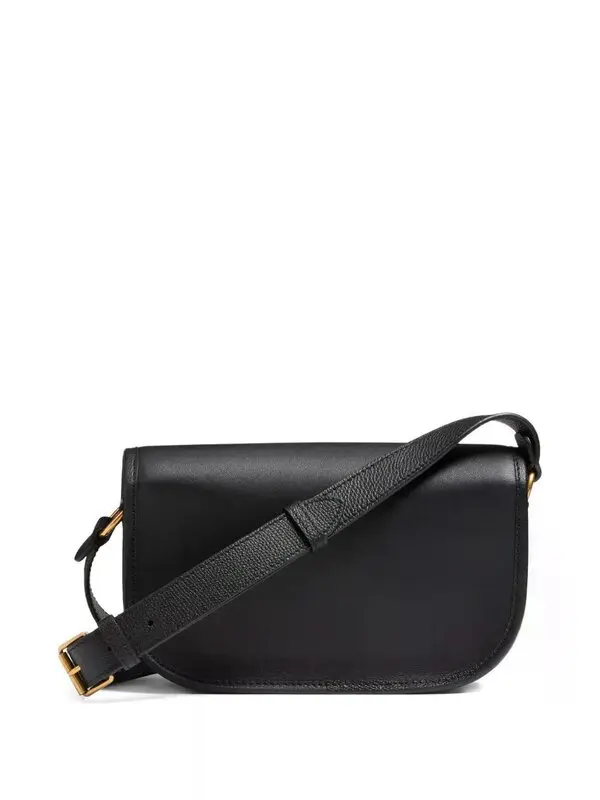 Valentino Garavani Leather Messenger Bag - Black