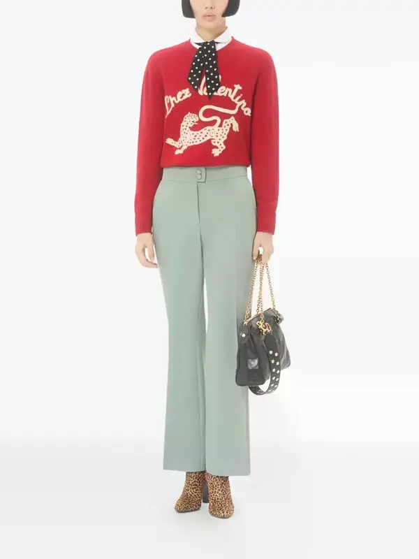 Valentino Garavani Embroidered Wool Knitwear - Red