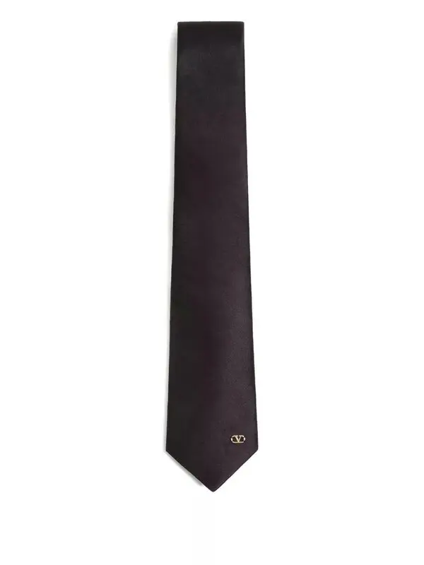 Valentino Garavani Vlogo Signature Silk Tie - Black