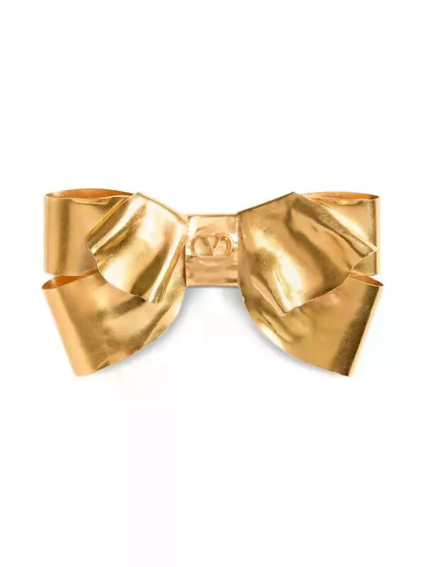 Valentino Garavani Trop Chou Bow Brooch - Gold