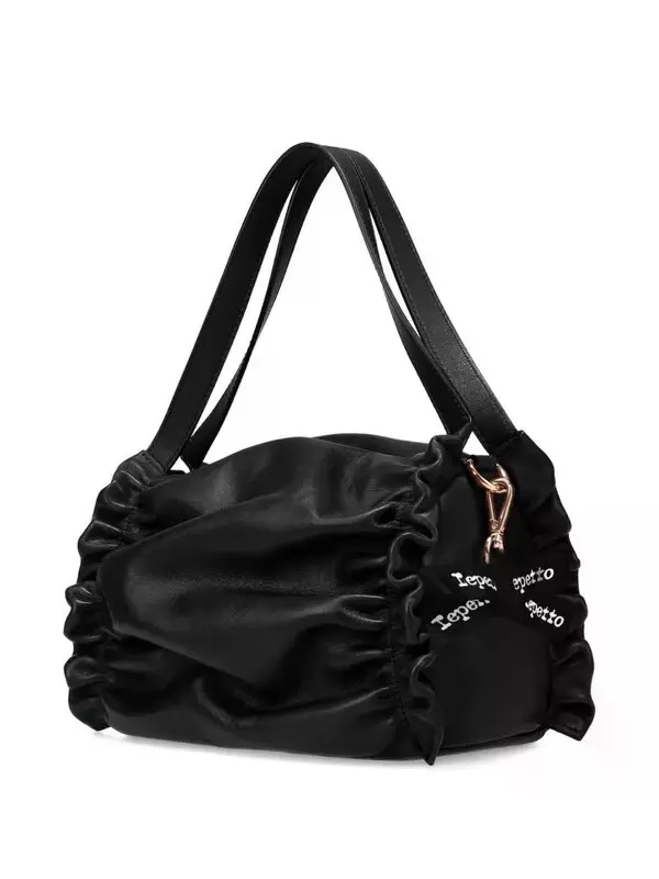 Repetto Small Opéra Ruched Shoulder Bag - Black