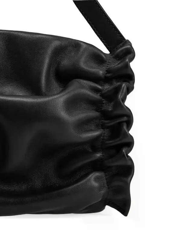 Repetto Small Opéra Ruched Shoulder Bag - Black