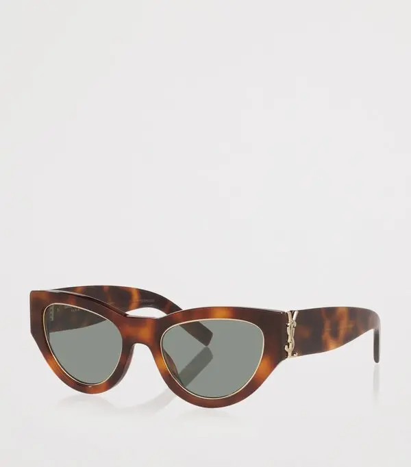 Saint Laurent Acetate Cat Eye Sunglasses - Brown