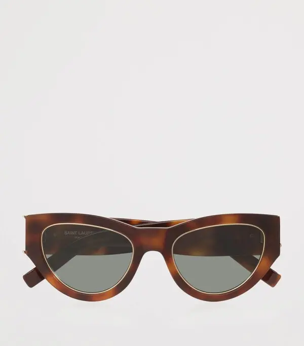 Saint Laurent Acetate Cat Eye Sunglasses - Brown