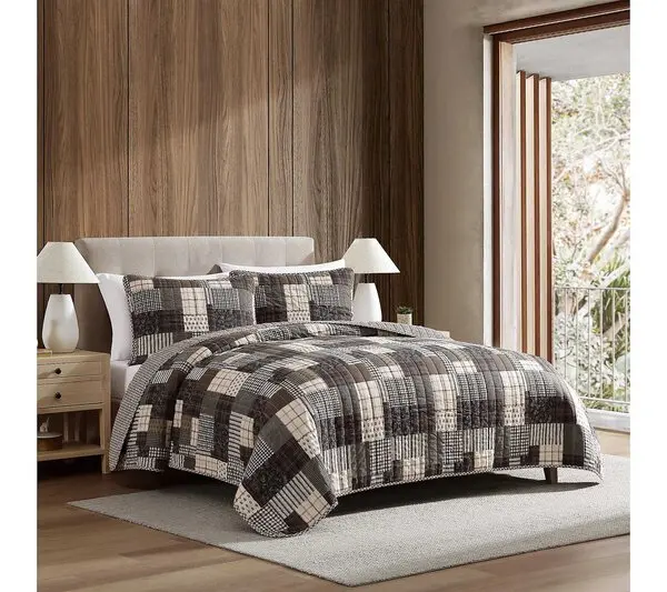 Eddie Bauer Antique Brown Cotton F/q Quilt Set - One-color