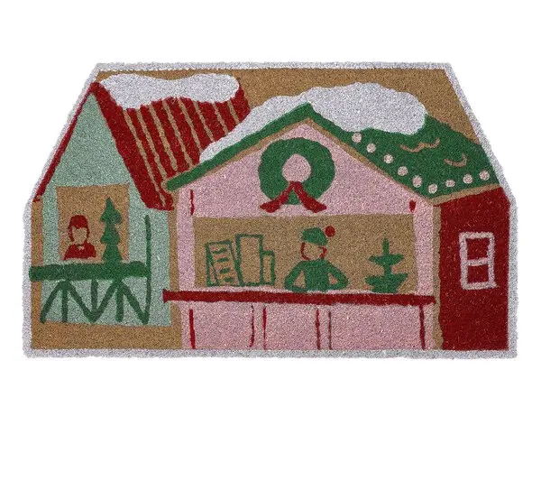 HALLMARK Multi House Holiday Outdoor Coir Doorm At, 18' X 30 - One-color