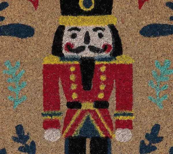 VCNY HOME Multi Nutcracker Holiday Outdoor Coir Doormat