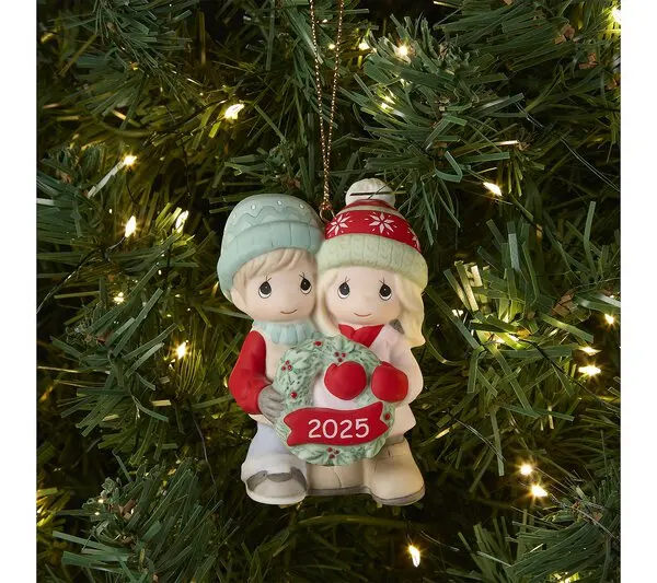 PRECIOUS MOMENTS Pm 'our First Christmas Together' Dated 2025 Co Uple Ornament - One-color