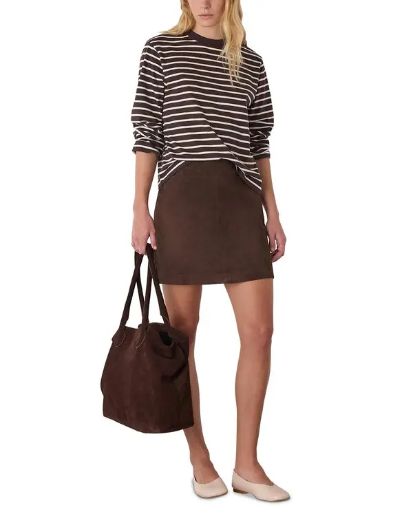 Whistles Striped Round Neck Sweater