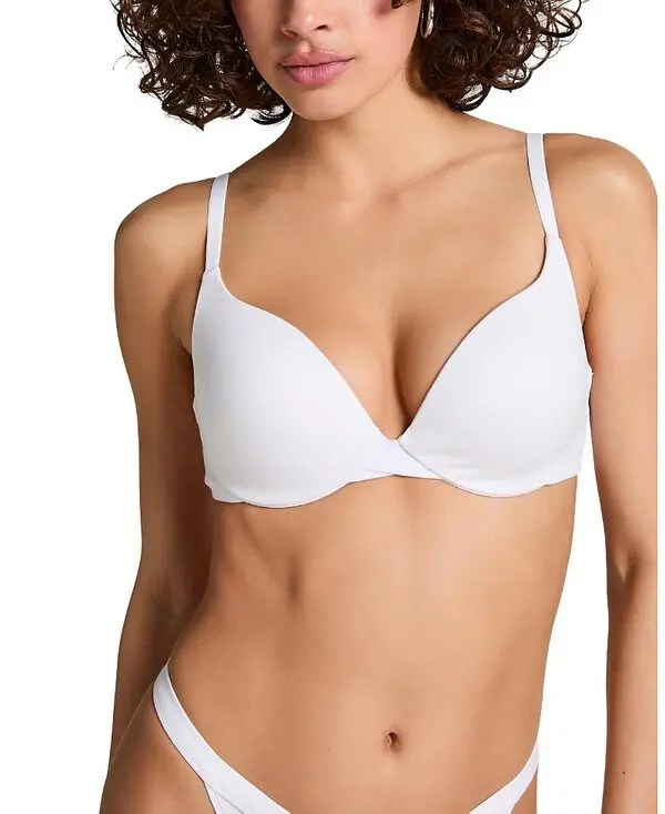 Hunkemoller Cotton Padded Underwired Push-up Bra - Bright White
