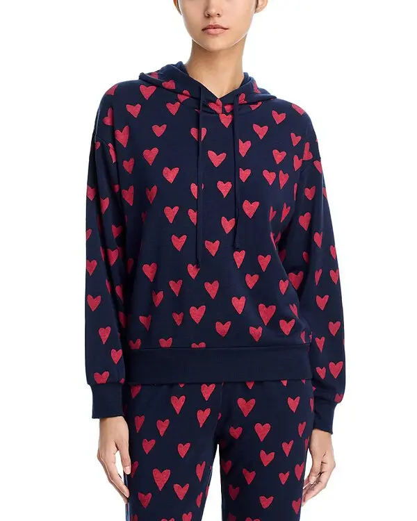 Aqua Fleece Lounge Hoodie - Navy