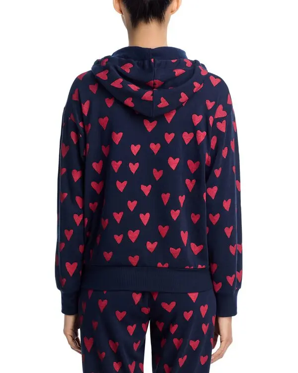 Aqua Fleece Lounge Hoodie - Navy