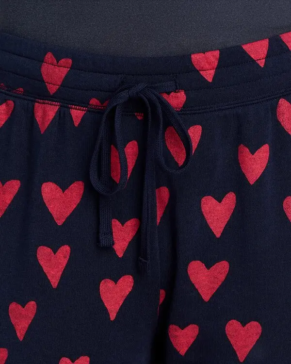 Aqua Fleece Jogger Lounge Pants - Navy