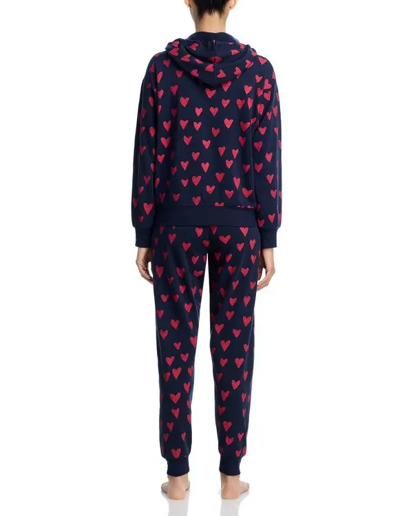 Aqua Fleece Jogger Lounge Pants - Navy