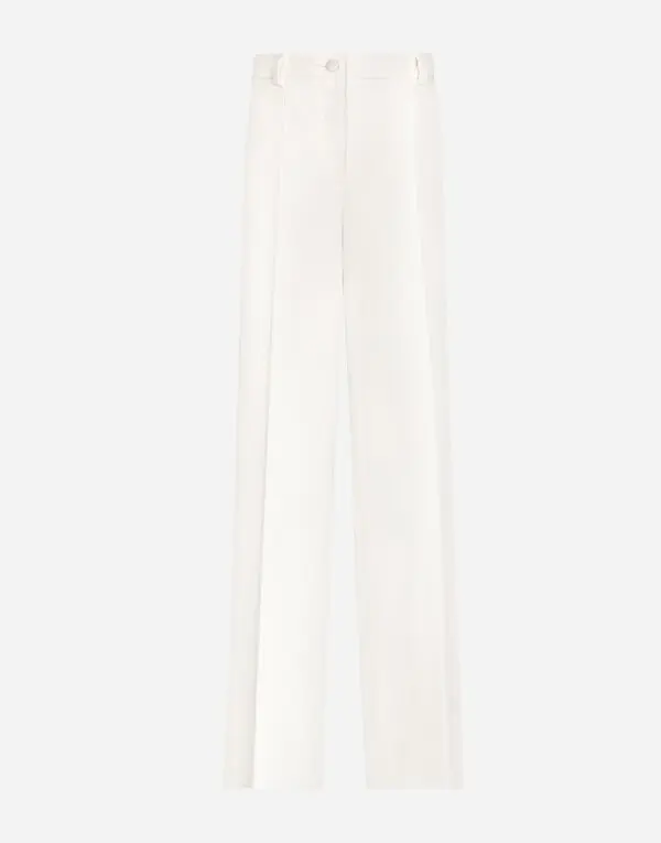 Dolce & Gabbana Flared Double Crepe Pants - White