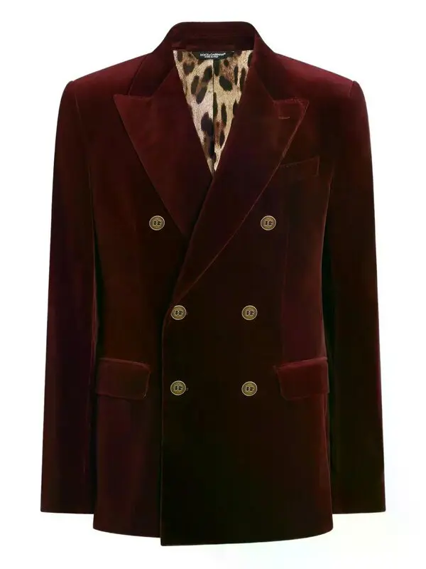 Dolce & Gabbana Sicilia Velvet Double-breasted Blazer