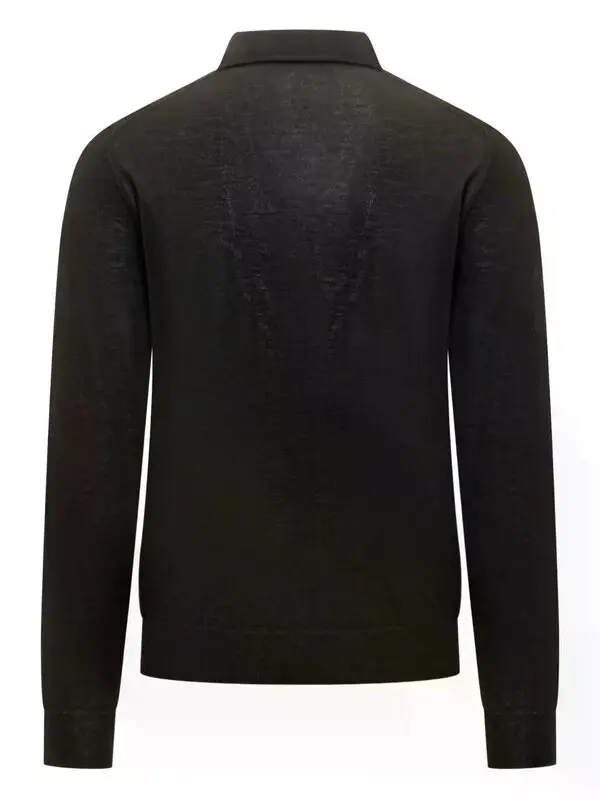 FILIPPO DE LAURENTIIS Long-sleeve Polo Shirt - Black