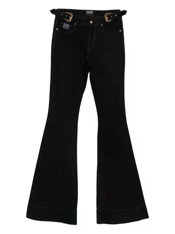 Versace Buckle Flared Trousers
