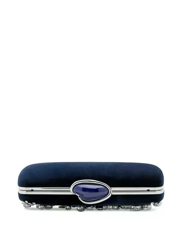 Oscar De La Renta Crystal-embellished Velvet Clutch