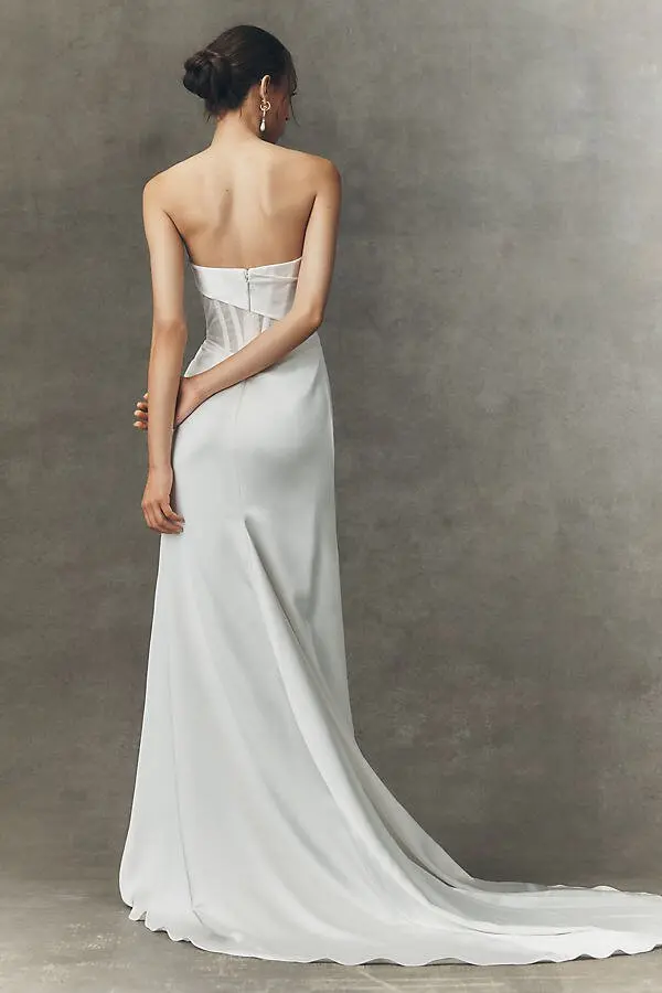 Watters Sonya Strapless Gown