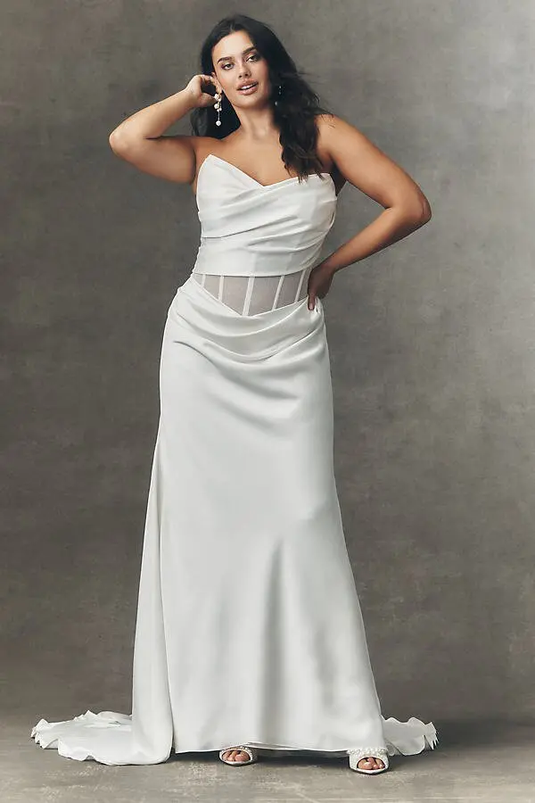 Watters Sonya Strapless Gown