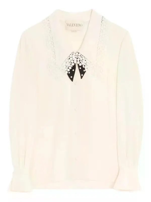 Valentino Garavani Crepe De Chine Shirt - Neutrals