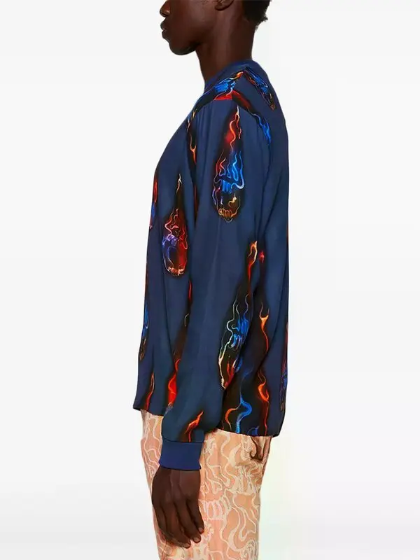 CASELLA MEYER Spirit Drops-print T-shirt - Blue