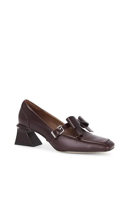 SHUSHU/TONG Square-toe Mid-heel With Bow Detailing